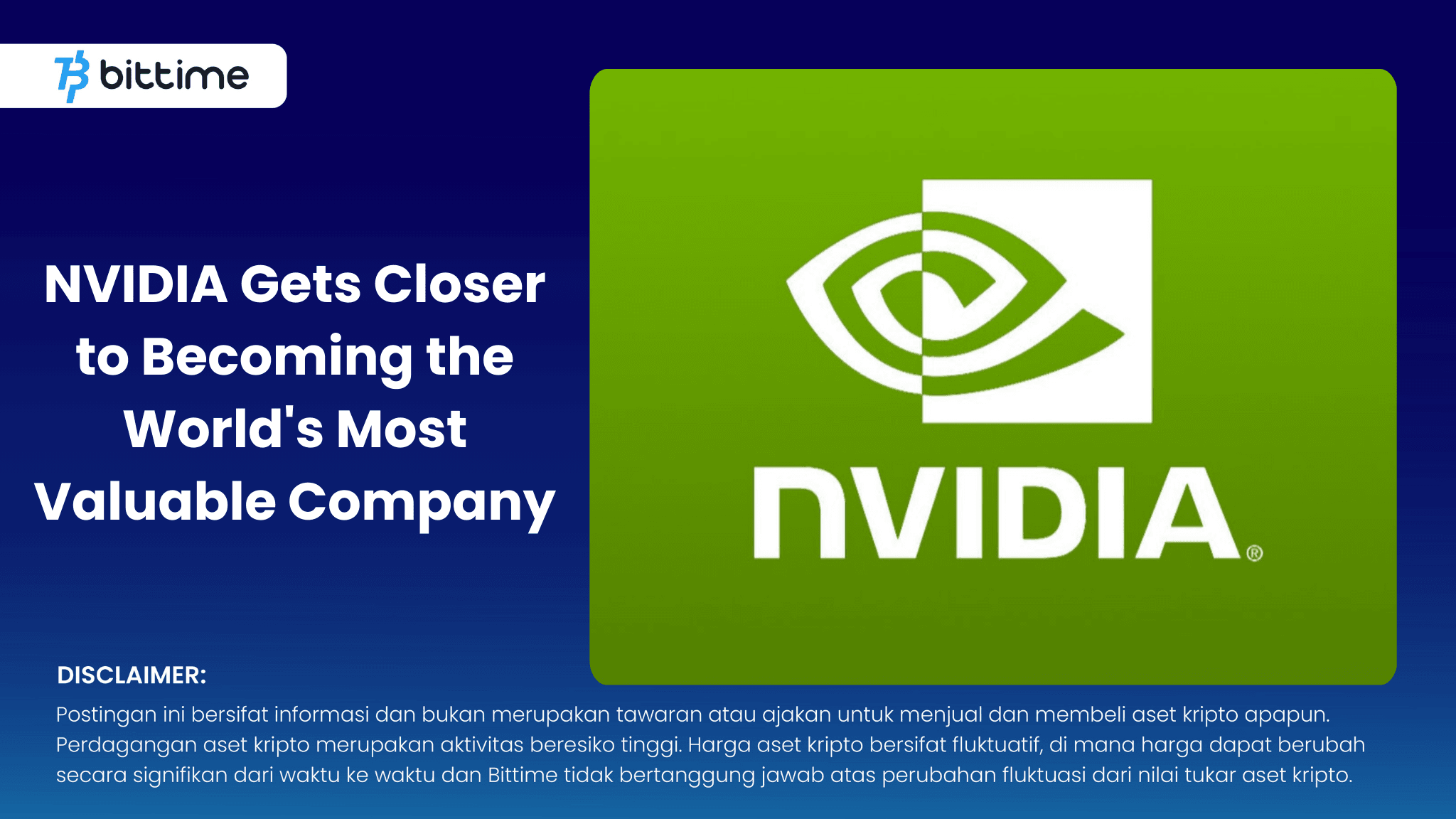 NVIDIA Gets Closer to Becoming the World's Most Valuable Company